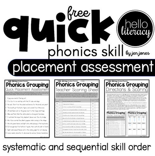 Free Quick Phonics Skill Placement Assessment | Hello Literacy