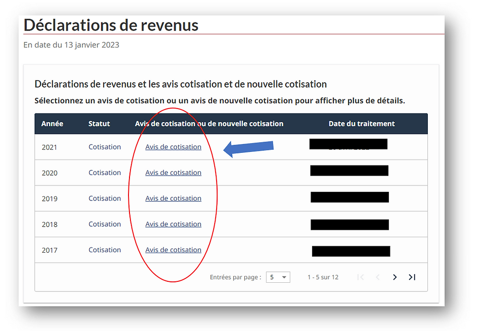 Comment récupérer votre avis de cotisation fédéral sur le site de l'ARC