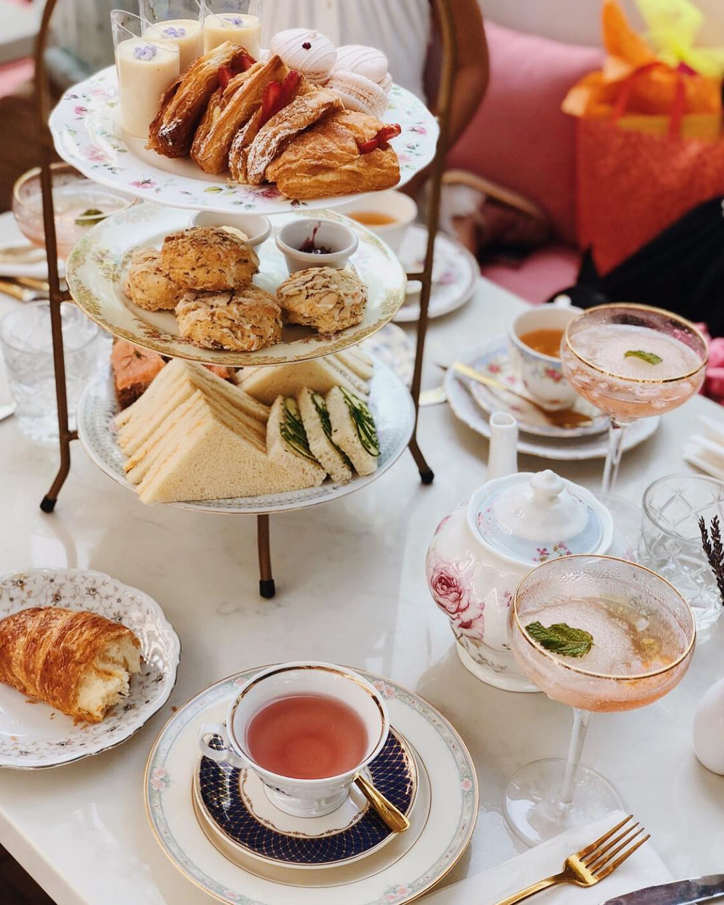 Afternoon Tea Service at Morning Lavender Cafe