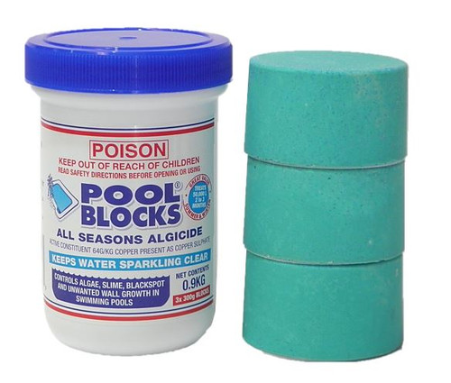 POOL BLOCKS ALGICIDE 0.9kg (3 x 300g blocks) - Including Express ...