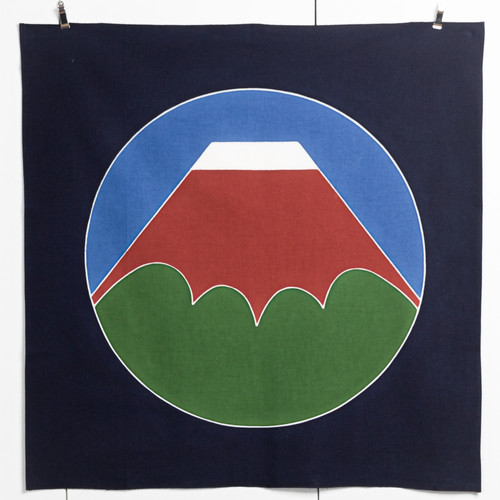 Furoshiki "Mont Fuji vert I" de Katazome Takada | Atelier DOMA