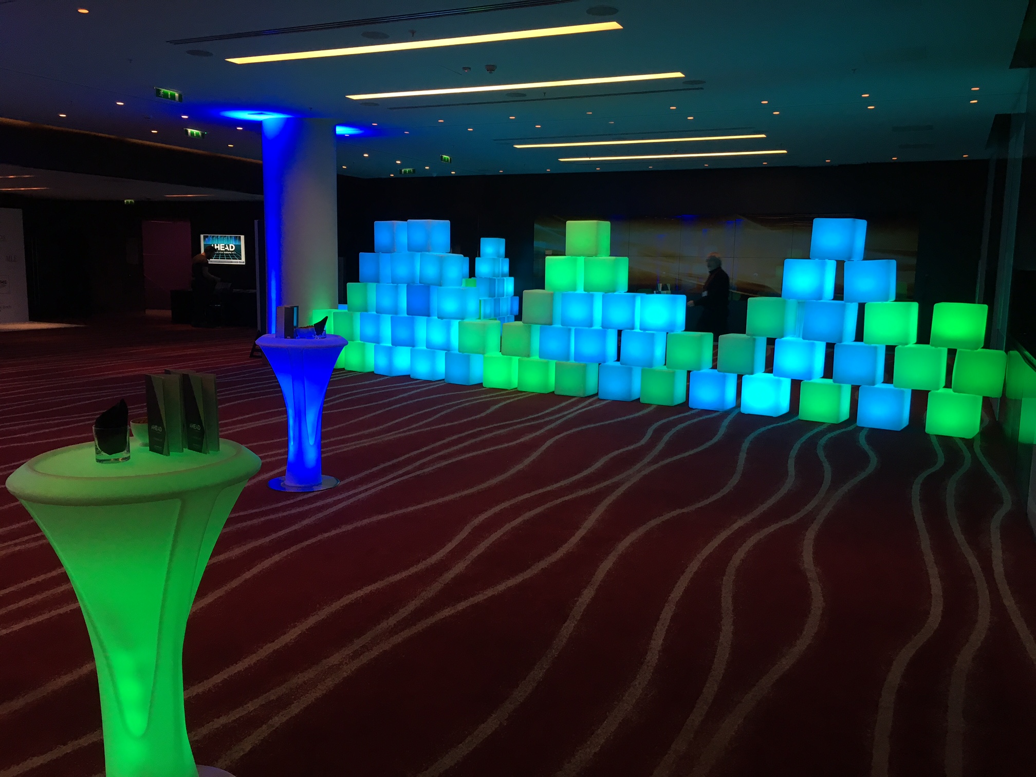 LED Cube Hire - Stunning LED Glowing Illuminated Cube Seating Hire