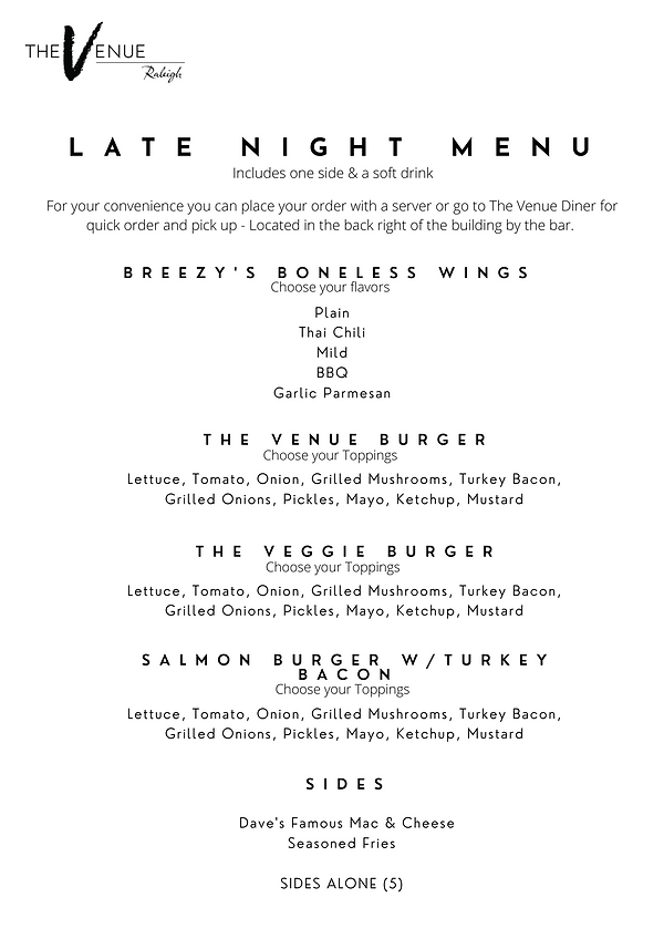 LATE NIGHT | The Venue Raleigh