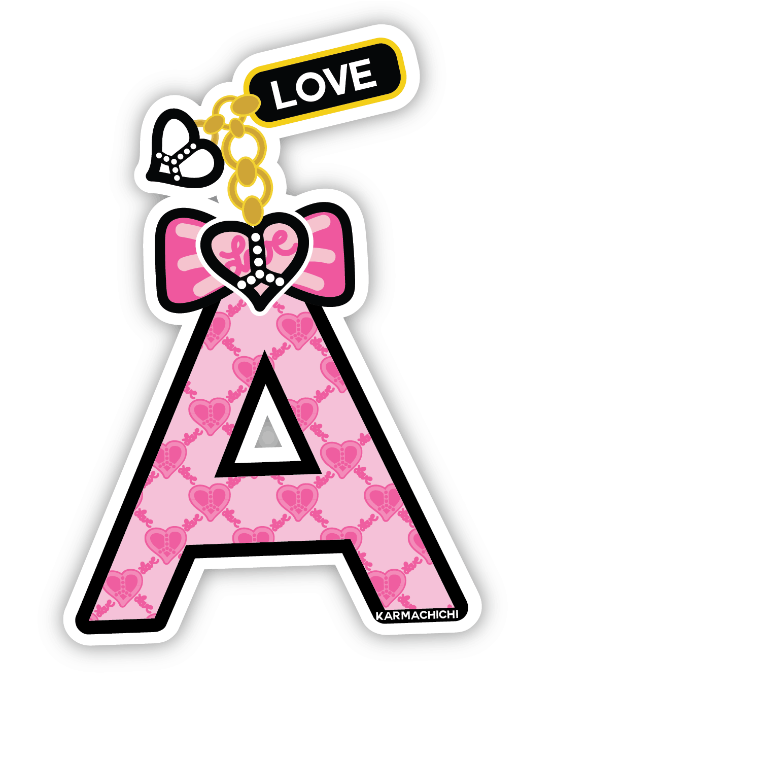 A Gif | Animated | Letter A | pink | Karmachichi | Lemon Zebra Designs