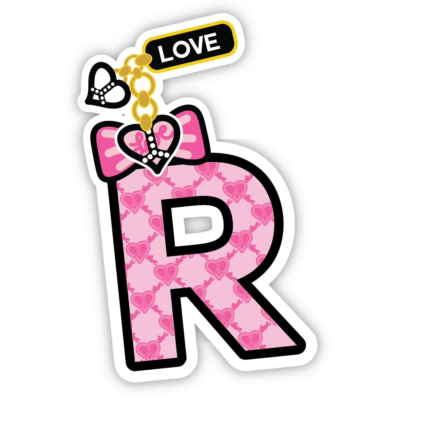 R Gif | Animated | Letter R | pink | Karmachichi | Lemon Zebra Designs