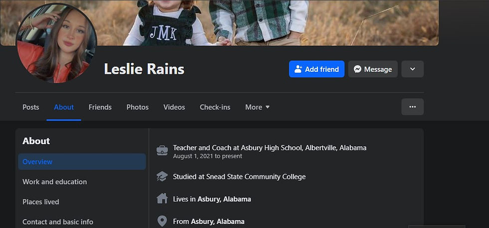 Female Alabama Teacher, Leslie Rains, Charged With Engaging In A Sexual ...
