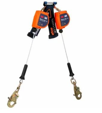 3M DBI-SALA Nano-Lok 8ft Twin-Leg Class 2 SRL w/Steel Swivel Snap Hooks ...
