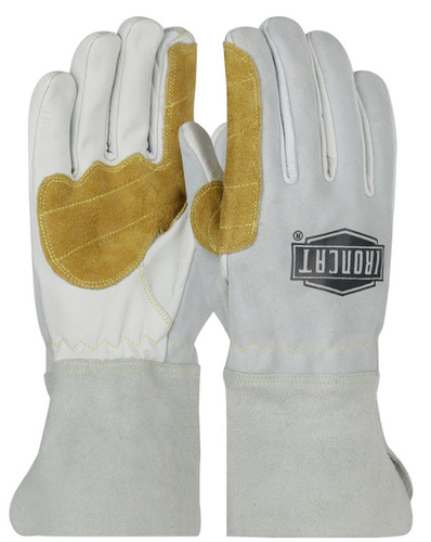 PIP Ironcat Premium Split Goatskin Mig Welder's Glove w/ Split Cowhide ...