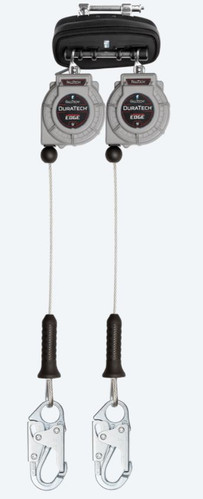 FallTech DuraTech 9' Twin Leg Personal Leading-Edge SRL with Steel Snap ...