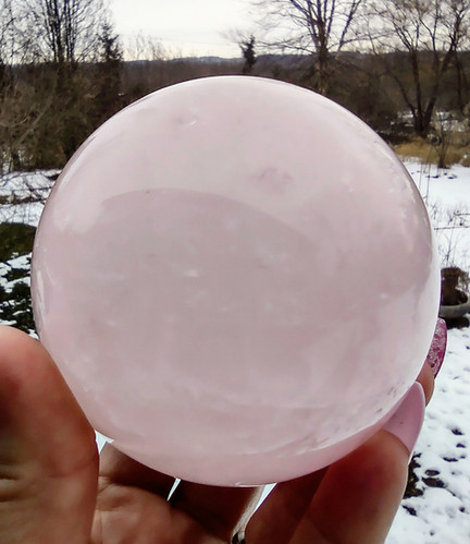 Ultra Pink Rose Quartz Sphere Large | SpellFire