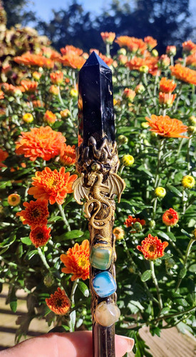 Black Obsidian Dragon Wand Large | SpellFire