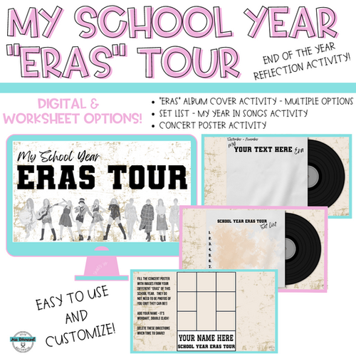 School Year "Eras" Tour - Reflection Activity | Jess Rehearsal