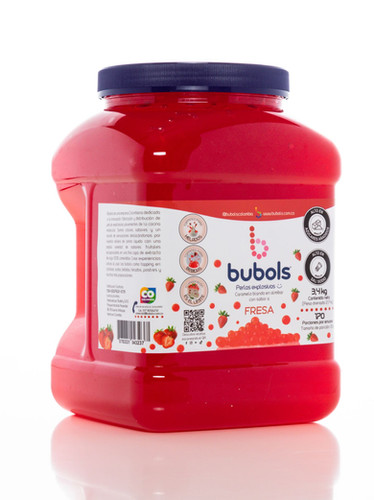 Perlas explosivas bubols sabor a fresa x 3400 gramos | Topping Frozen