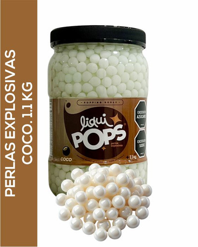 Perlas explosivas liquipops sabor a coco x 1100 gramos | Perlas Explosivas