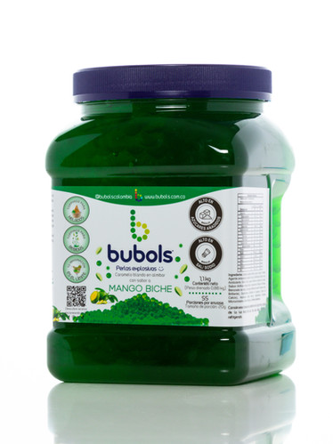 Perlas explosivas bubols sabor a Mango biche x 1100 gramos | Topping Frozen