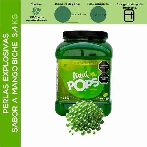 Perlas explosivas liquipos sabor a Mango biche x 3400 gramos | Topping ...