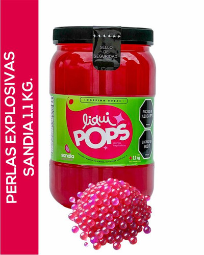 Perlas explosivas liquipops sabor a Sandia x 1100 gramos | Topping Frozen