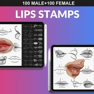 lip texture brush procreate