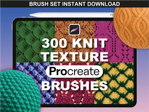 Procreate Knit Texture Brushes | FUPstudio