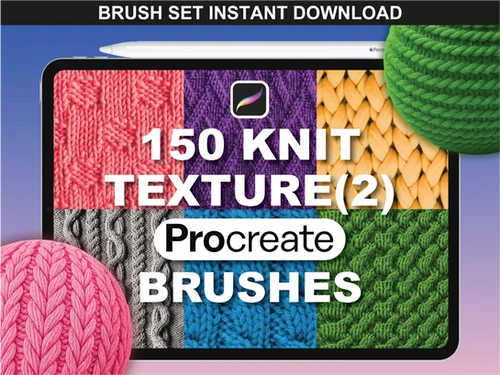 Procreate Knit Texture Brushes 2 | FUPstudio