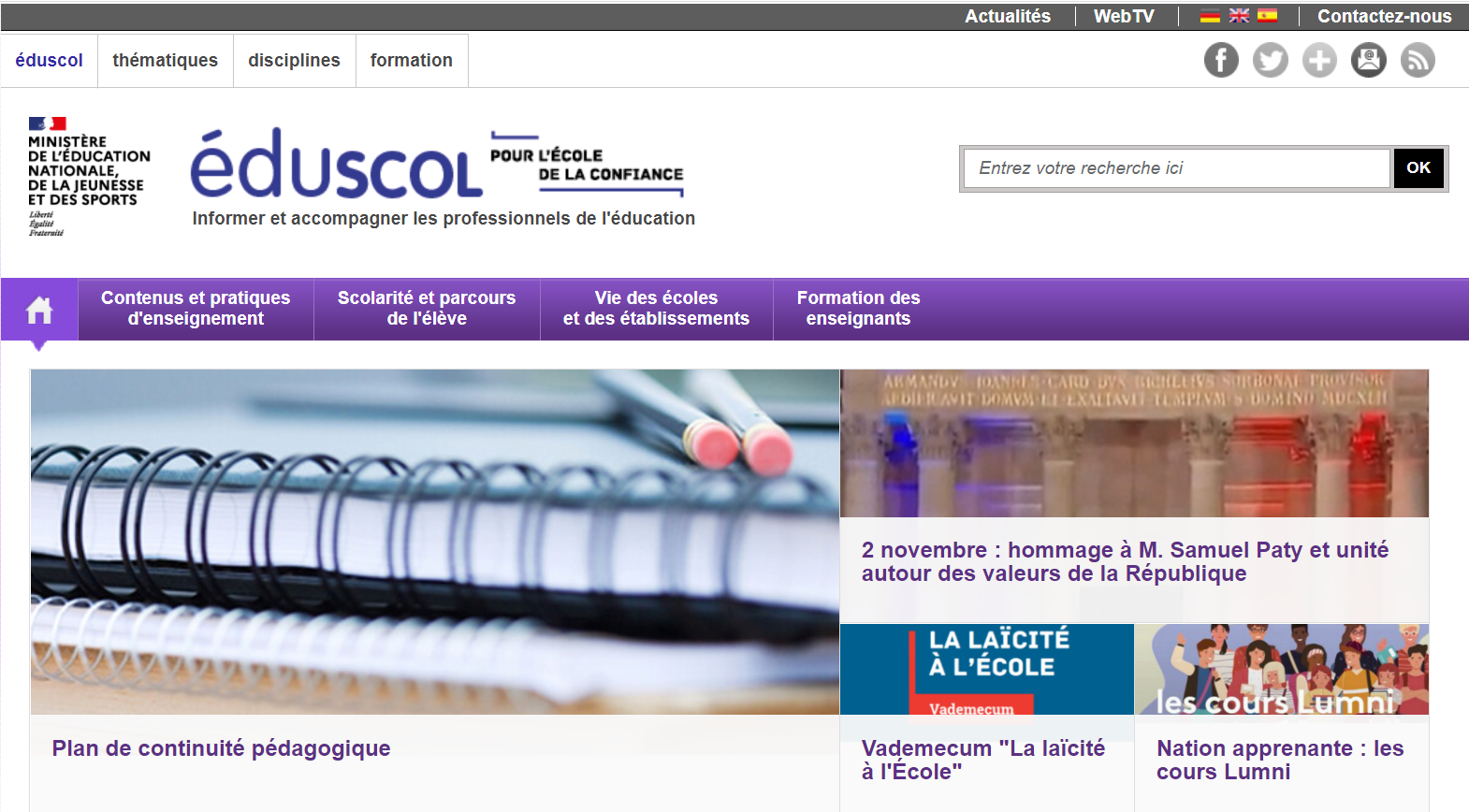 Eduscol | Collège du Fort
