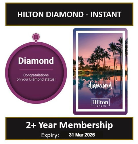Hilton Honors Diamond Status (Direct) Till Jan 2026. No Need 60 Nights ...