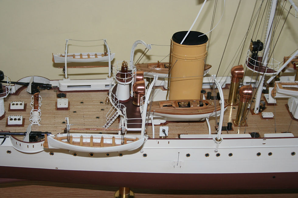 Light Cruiser "NOVIK", 1900. (S 1:75) Scale models ship