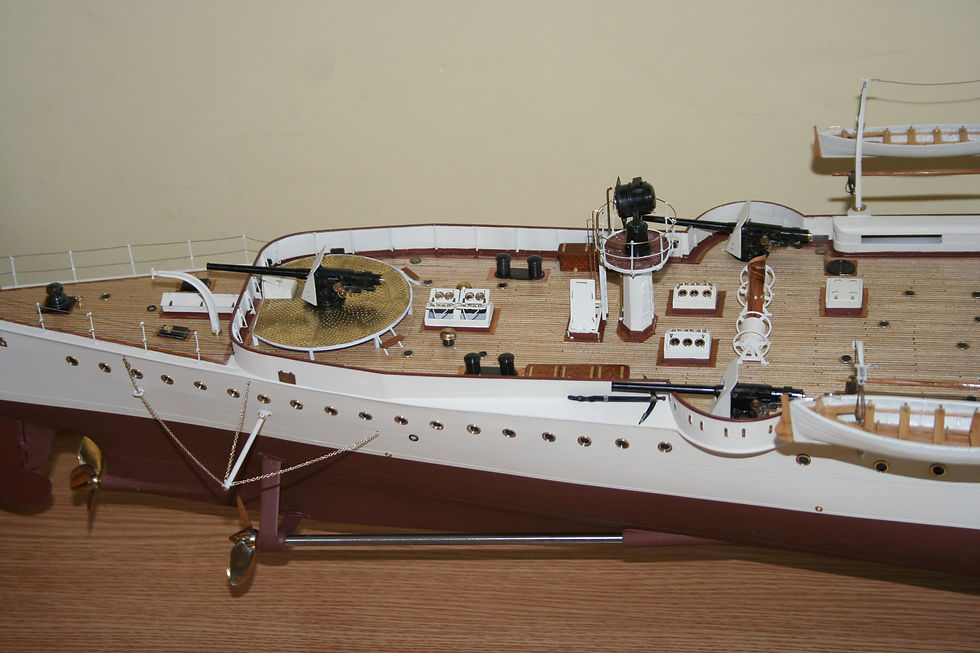 Light Cruiser "NOVIK", 1900. (S 1:75) Scale models ship