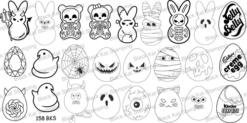 158 Scary Peeps! | Black Kat Stamping