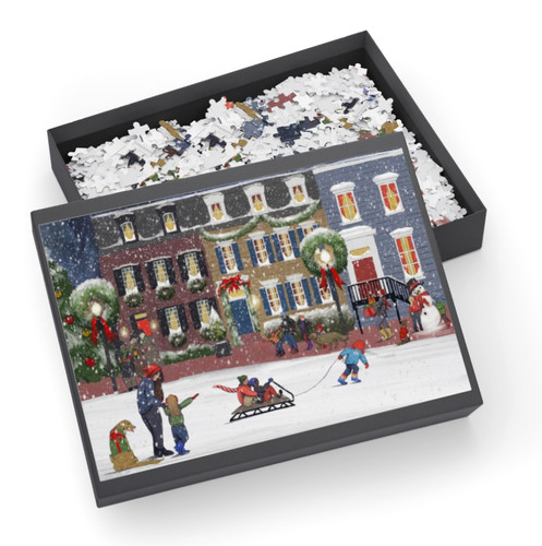 Christmas in Georgetown Puzzle, 1000 Pieces | Penny Mause Fine Art