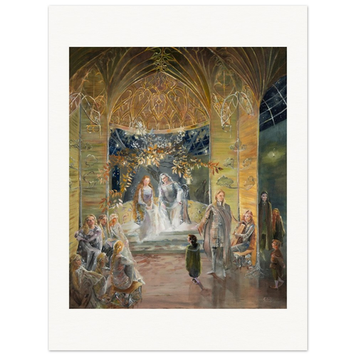 "Lothlórien: The Chamber of Celeborn and Galadriel" Tolkien Art Print ...