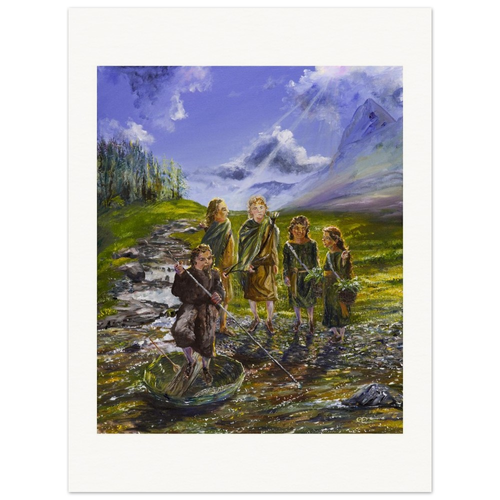 "Pre-migratory Harfoots, Fallohides, and Stoors" Tolkien Art Print ...