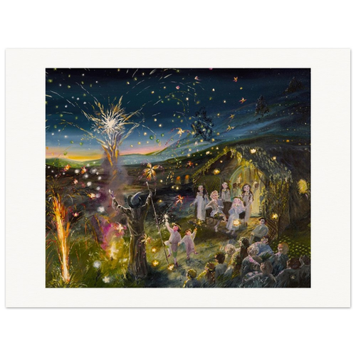 "The Old Took’s Fireworks, Midsummer’s Eve, 1301" Tolkien Art Print ...