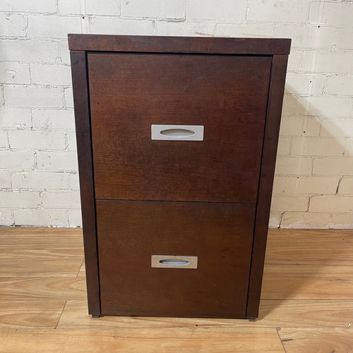Two Door Cherry Wood Filing Cabinet | Upcycle Design