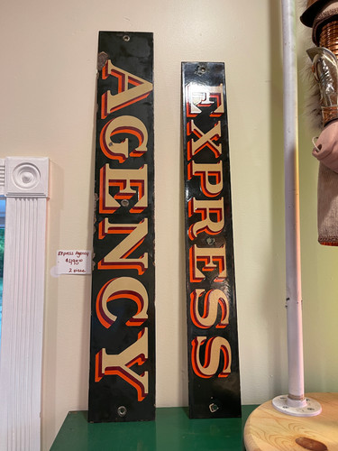 Original Porcelain Express Agency Double Sign - Railroad | Roadside ...
