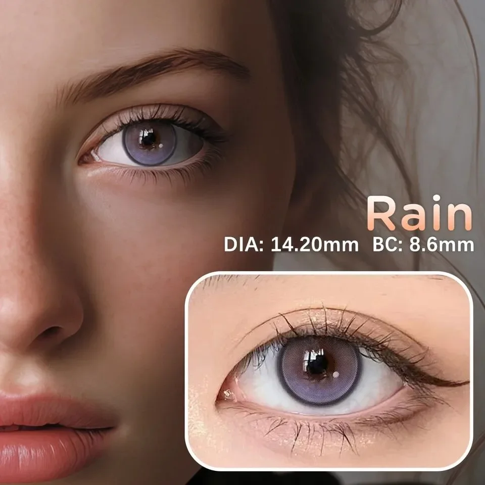 14.2MM Cute Rain Natural Violet color cosmetic lens | Thedollyeye Korea