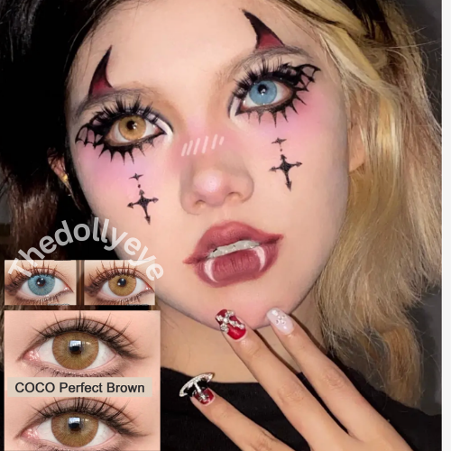 COCO Brown Aesthetic Lens | Thedollyeye Beautiful Cosmetic lens ...