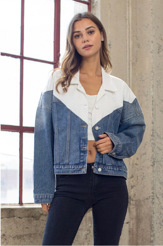 Chevron denim dream jacket | Nusa Boutique