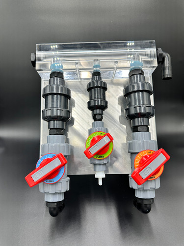 1" acrylic manifold with stand console | Flomix