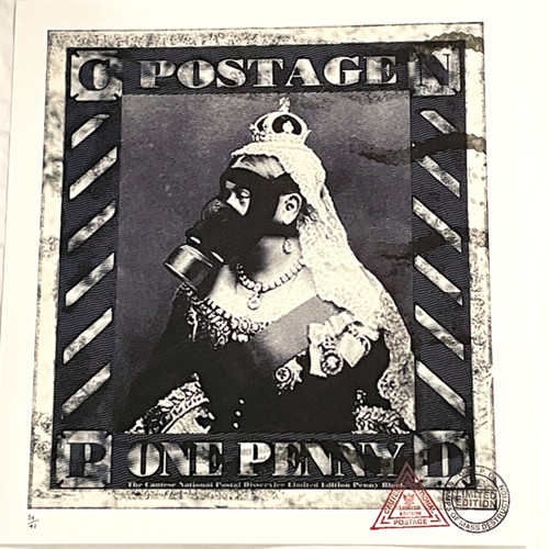 James Cauty - First Edition Queen Victoria Penny Black print | HeebieJeebie