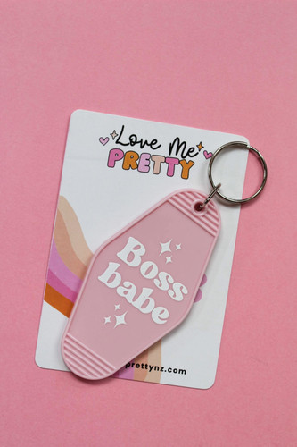 Boss Babe Motel Keychain | Love Me Pretty