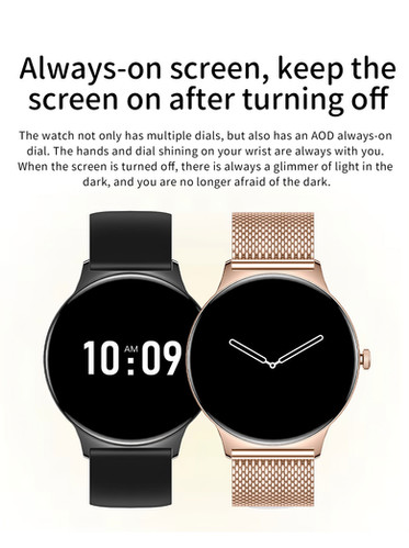 V89 fashion smart watch round Amoled display | Tiglon