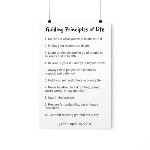 Guiding Principles of Life Premium Matte Vertical Poster | Jack Timperley