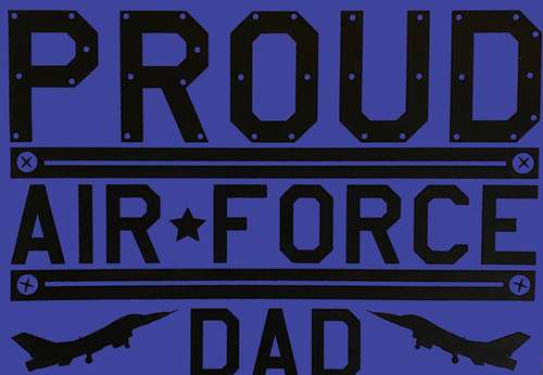 Proud Air Force Dad T-shirt Transfers 12pc | Stock Transfers