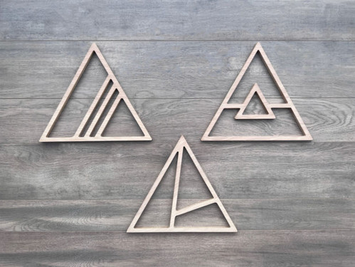 Triangle Signs Set of Three by Create 4 Decor | Local Love CHS
