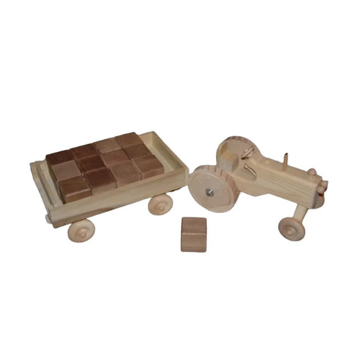 Tractor Dump Wagon Block Set | My Unique Wooden Toys