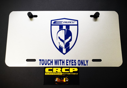 C8 CORVETTE REAR LIC PLATE COVER PLATE- ERAY- TOUCH WITH EYES ONLY | CRCP