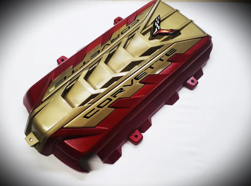 C8 CORVETTE ENGINE COVER- EDGE RED- SHOW WINNER SERIES | CRCP