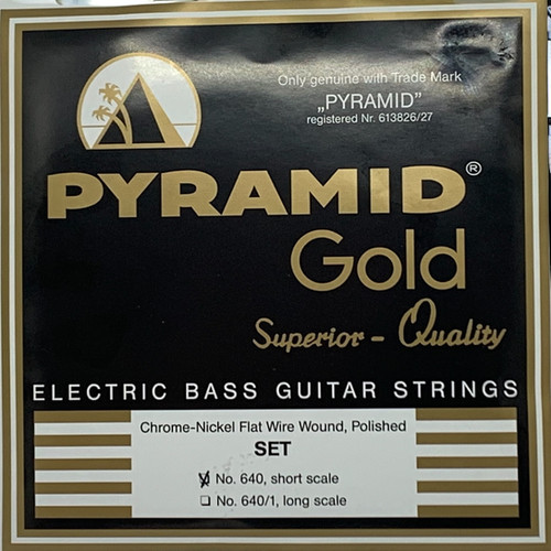 Pyramid Gold Nickel Flat Wound Short Scale Bass Strings | Pro Spec Strings