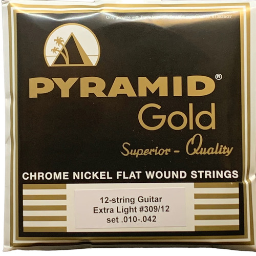 Pyramid Gold Twelve String Flat Wound Guitar Strings | Pro Spec Strings